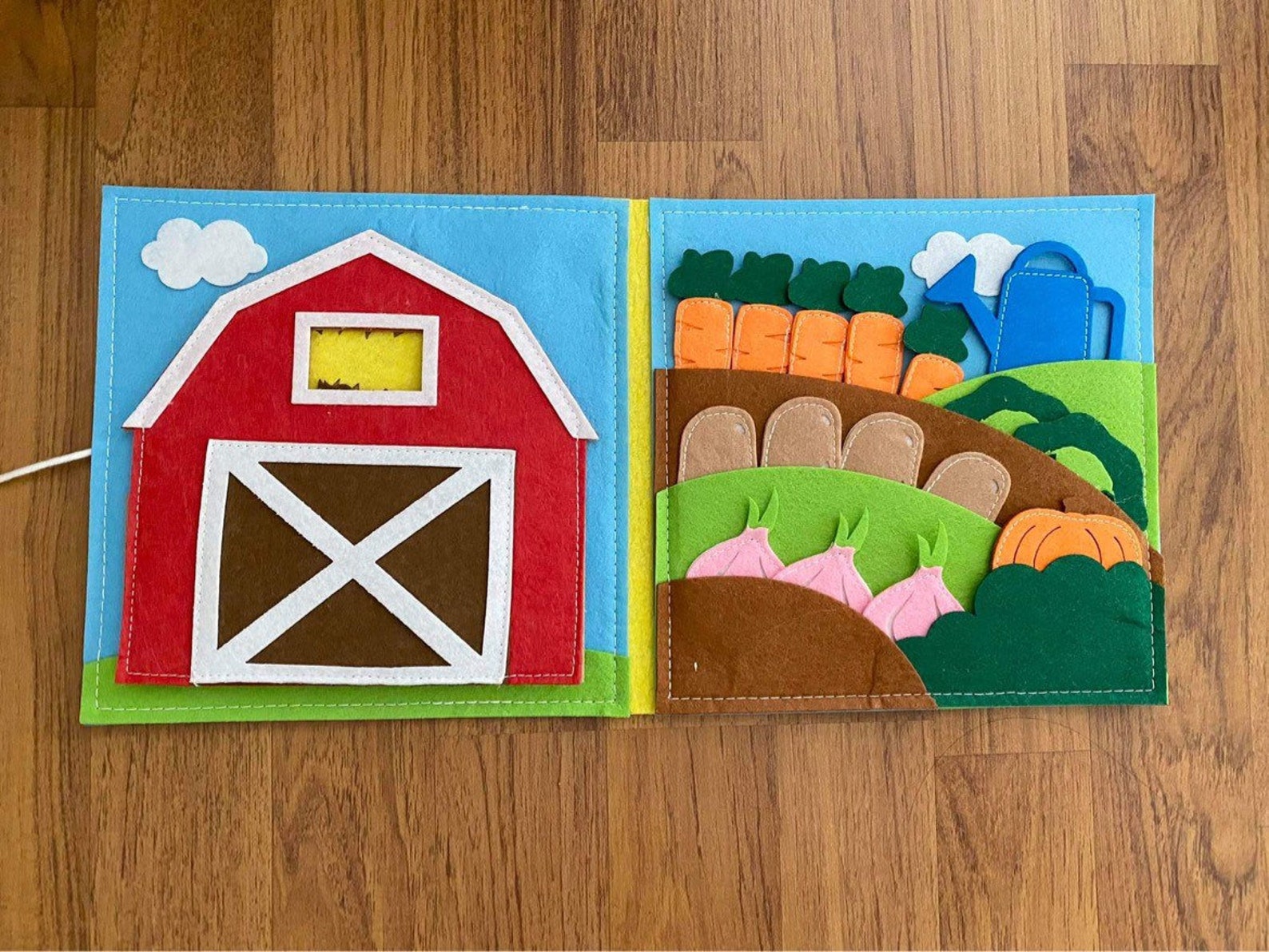 The Farm Handmade Activity Book/ Quiet Book/ Felt Book 2 - Etsy