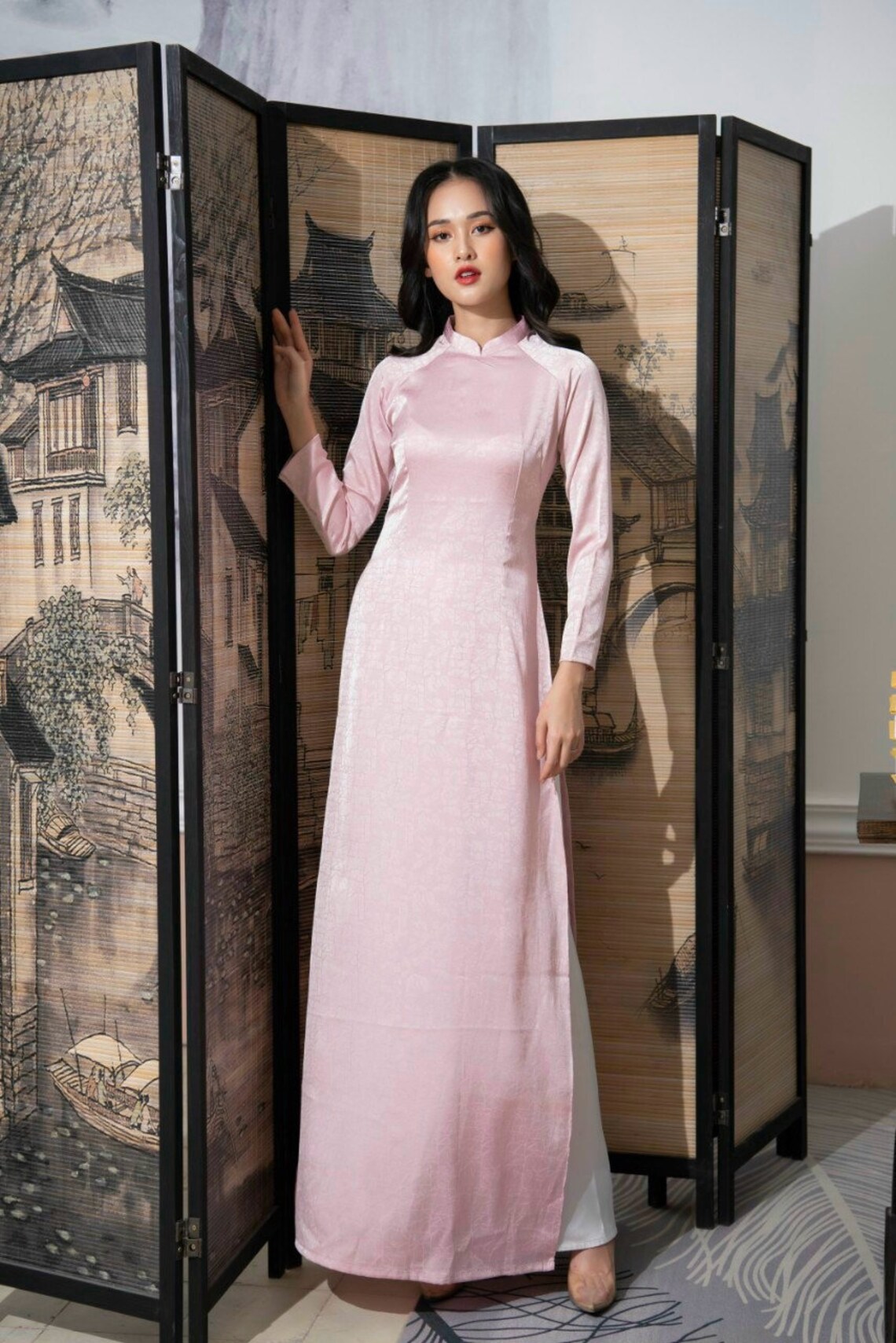 Silk Ao Dai Vietnamese Traditional Dress for Female Women - Etsy UK