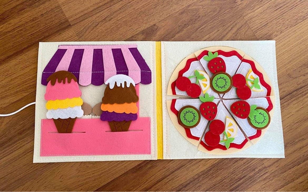 Cake and Ice Cream Shop Handmade Quiet Book/ Activity Book/ | Etsy