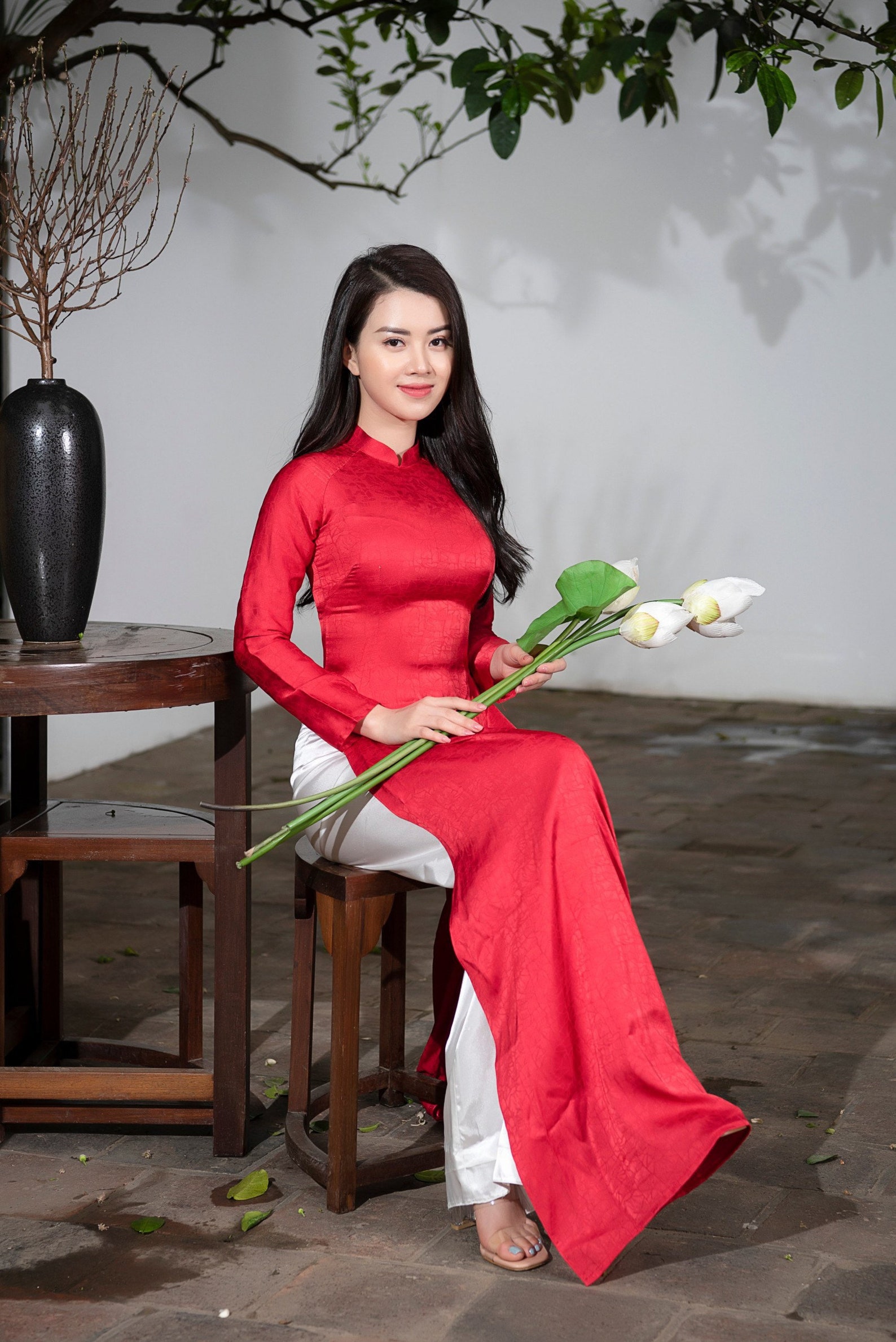 Silk Ao Dai Vietnamese Traditional Dress for Female Women - Etsy UK