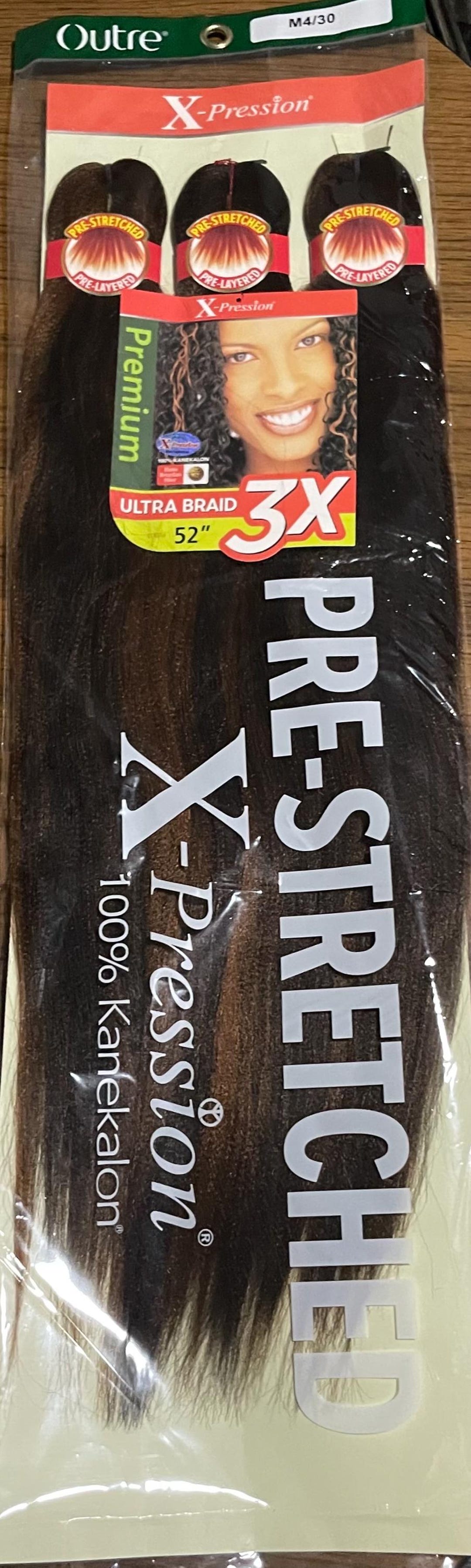 Outre X-pression Braid Pre stretched 52''3-packs of 9 Bundles,color M4 ...