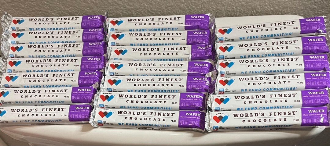 World's Finest Chocolate 20 Bars Wafer Chocolate - Etsy