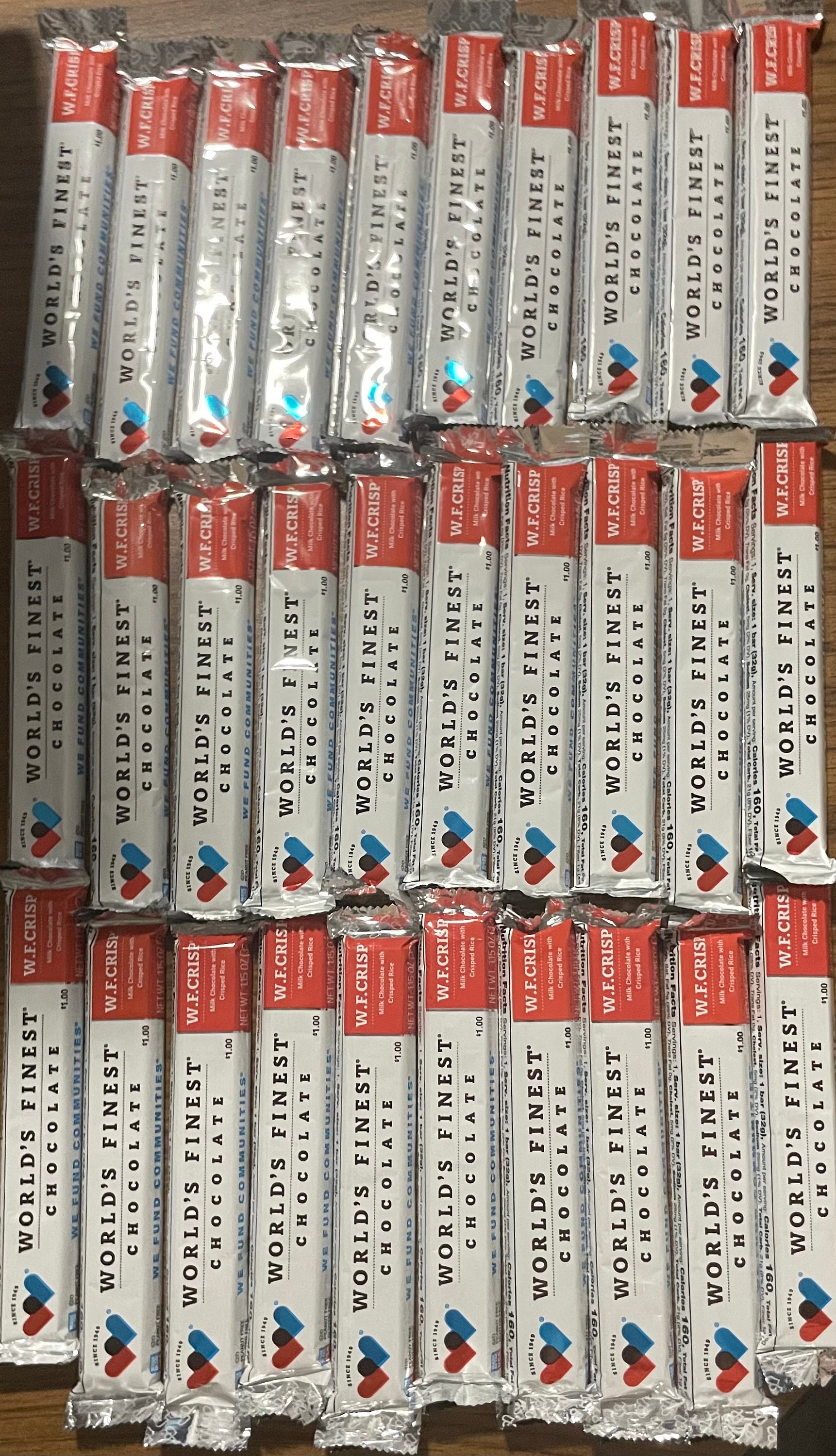World's Finest Chocolate 30 Bars W.F.CRISP Chocolate - Etsy