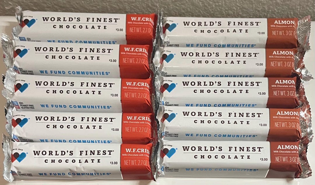 10 World's Finest Chocolate Chunky W.F Crisp and Almond Bar - Etsy