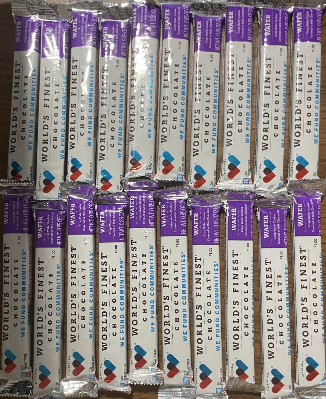 World's Finest Chocolate 20 Bars Wafer Chocolate - Etsy