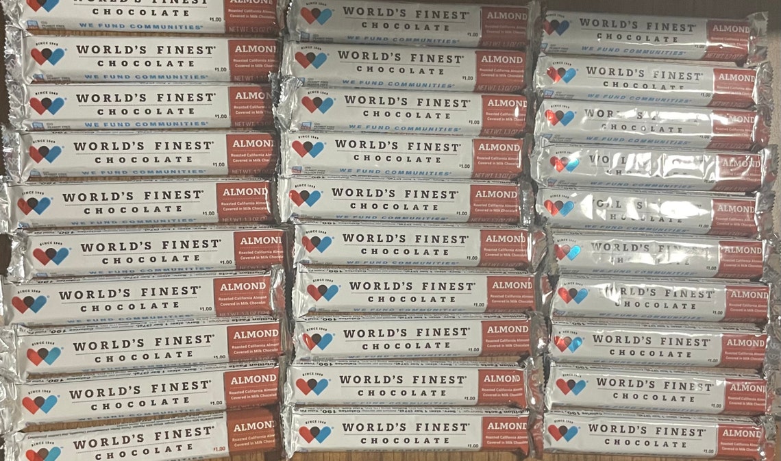 World's Finest Chocolates 30 Bars Almonds - Etsy