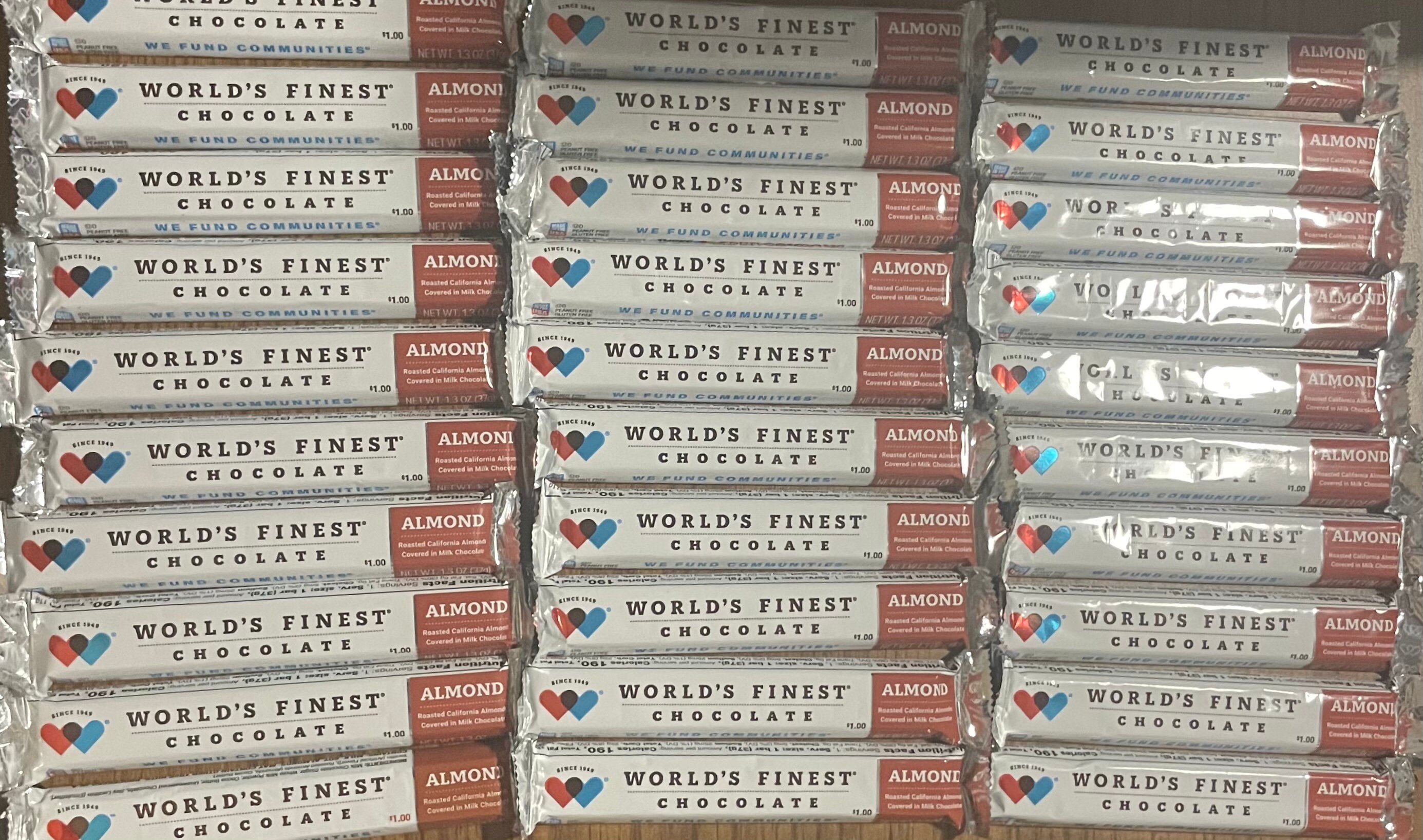 World's Finest Chocolates 30 Bars Almonds - Etsy