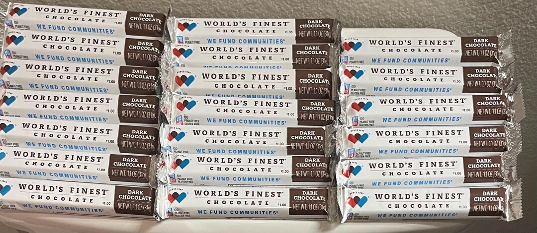 World's Finest Chocolate 20 Bars Dark Chocolate - Etsy
