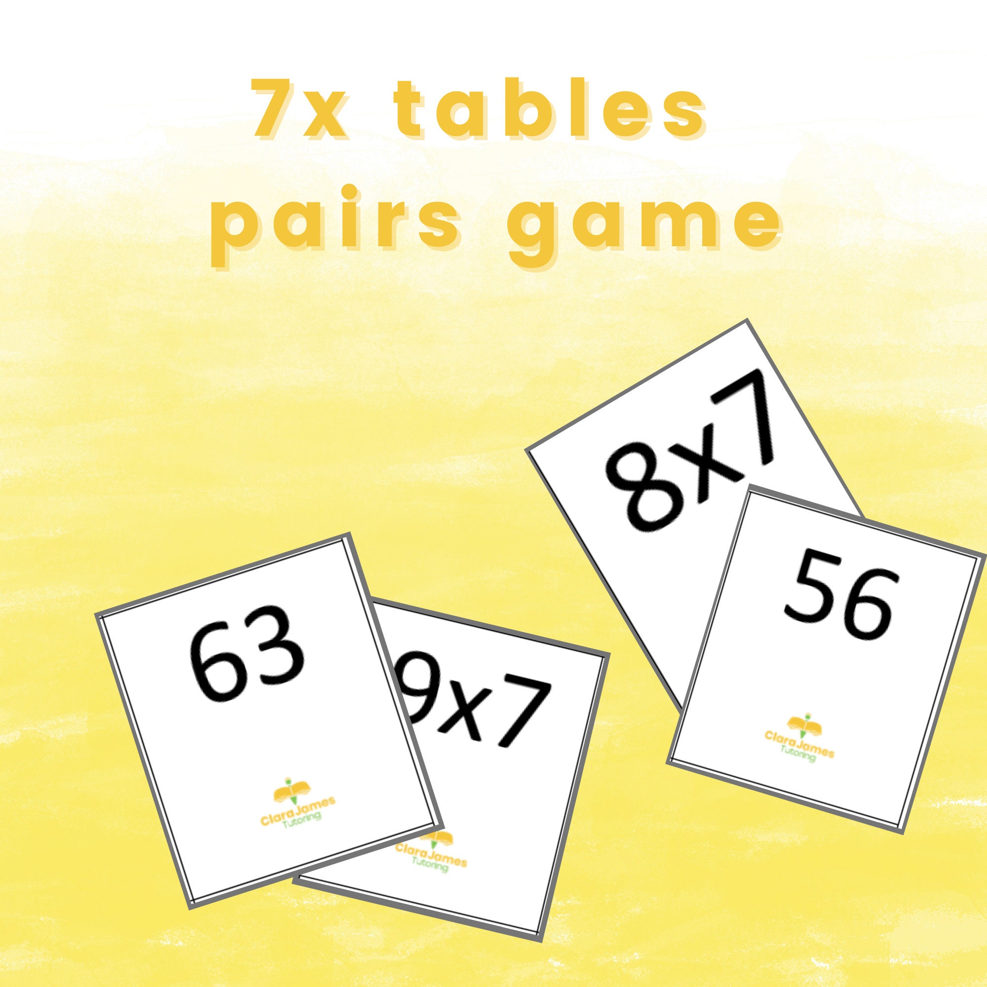 7x multiplication games times tables games math games | Etsy