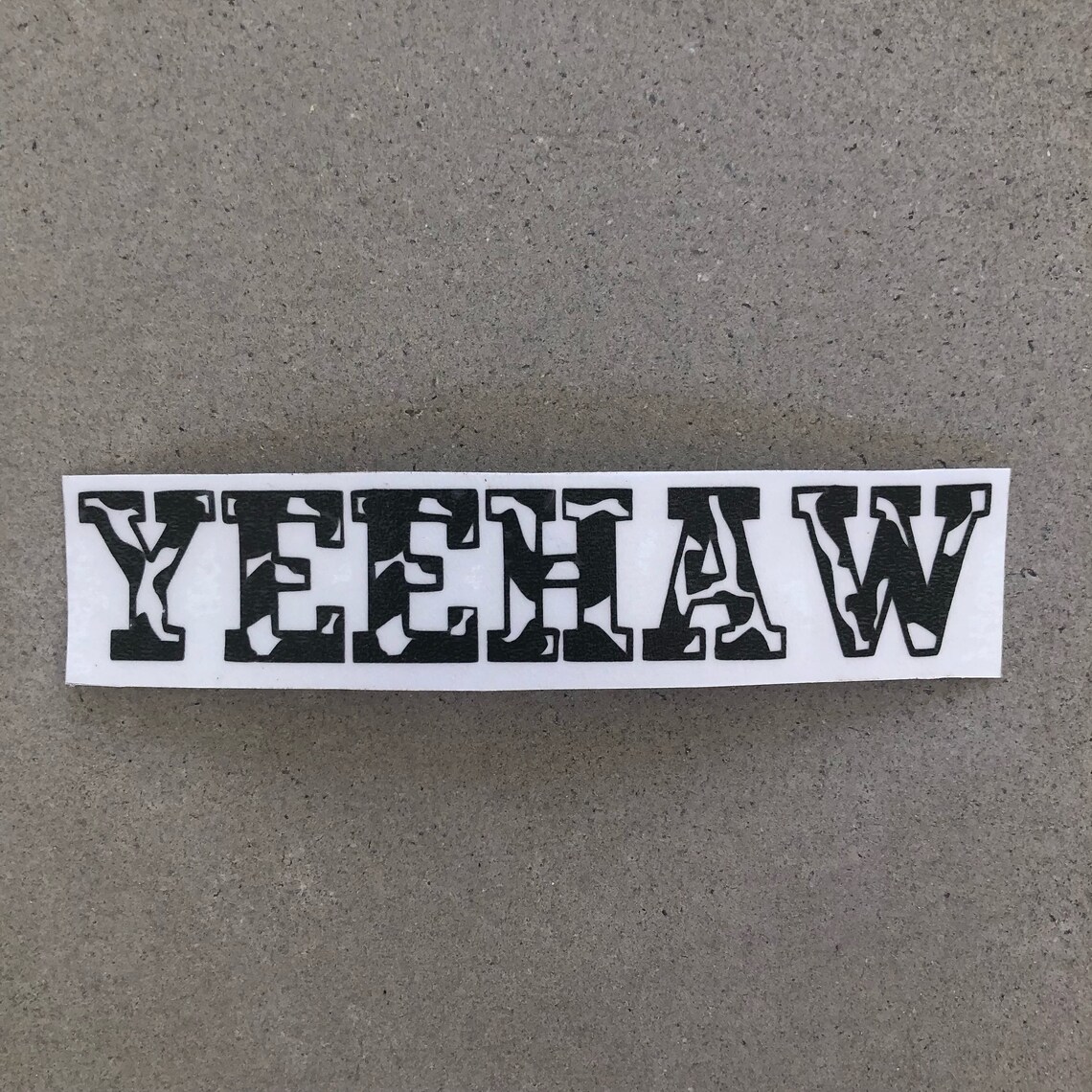 Cowprint Yeehaw Vinyl Sticker Laptop Decal Car Decal - Etsy