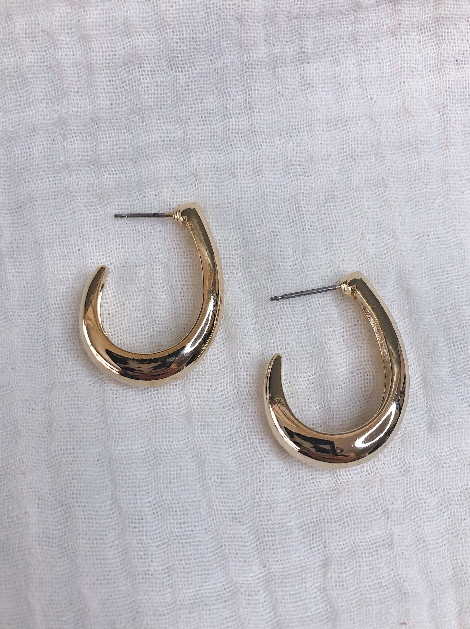 Gold Half Hoop Earrings Small Hoop Earrings Minimal Hoop Earrings 14k ...