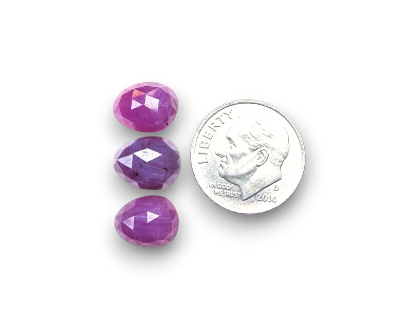 Purple Silk Ruby Cabochons Rose Cut - 9.5 to 10.5 Mm - Etsy