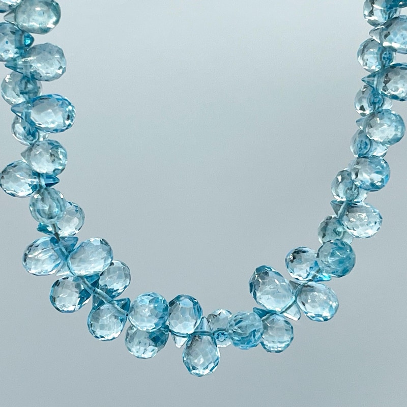 Blue Topaz Briolette - Etsy