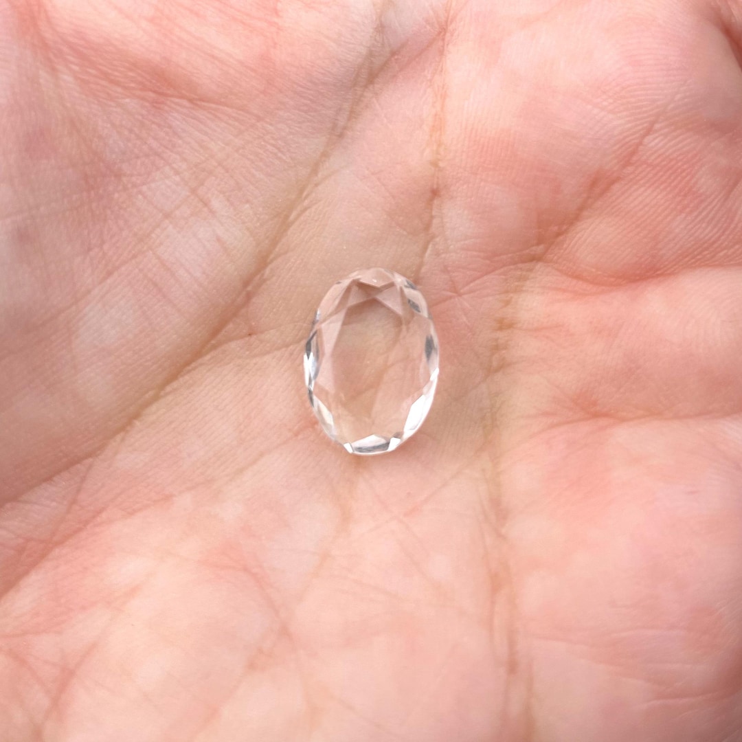Quartz Portrait Cut Oval - 13.7 X 10 Mm - Clear Crystal Quartz - Etsy