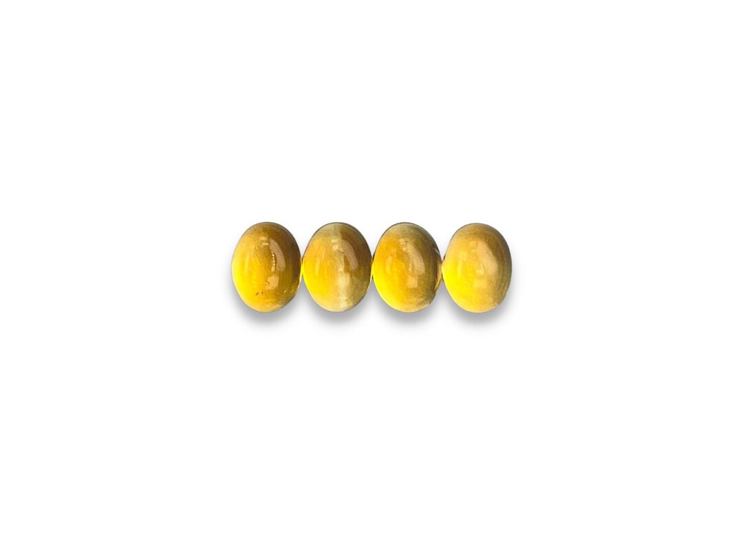 Yellow Citrine Cabochons Smooth Cut - 8 X 6 Oval Gemstones - Etsy