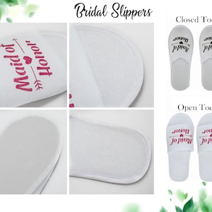 Personalized Slipper,custom Bride Slippers,bridesmaid Fluffy Slippers,bachelorette Party ...