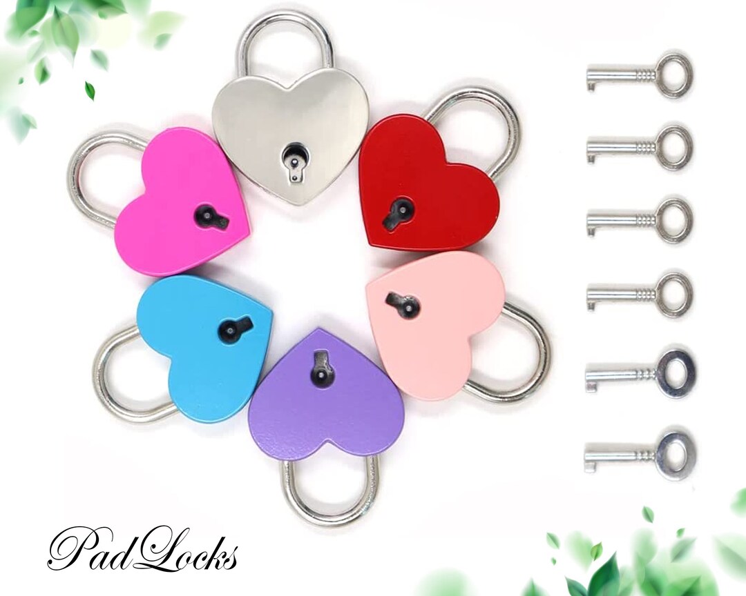 Personalized Love Lock, Custom Engraved Padlock With Key ,two Hearts ...