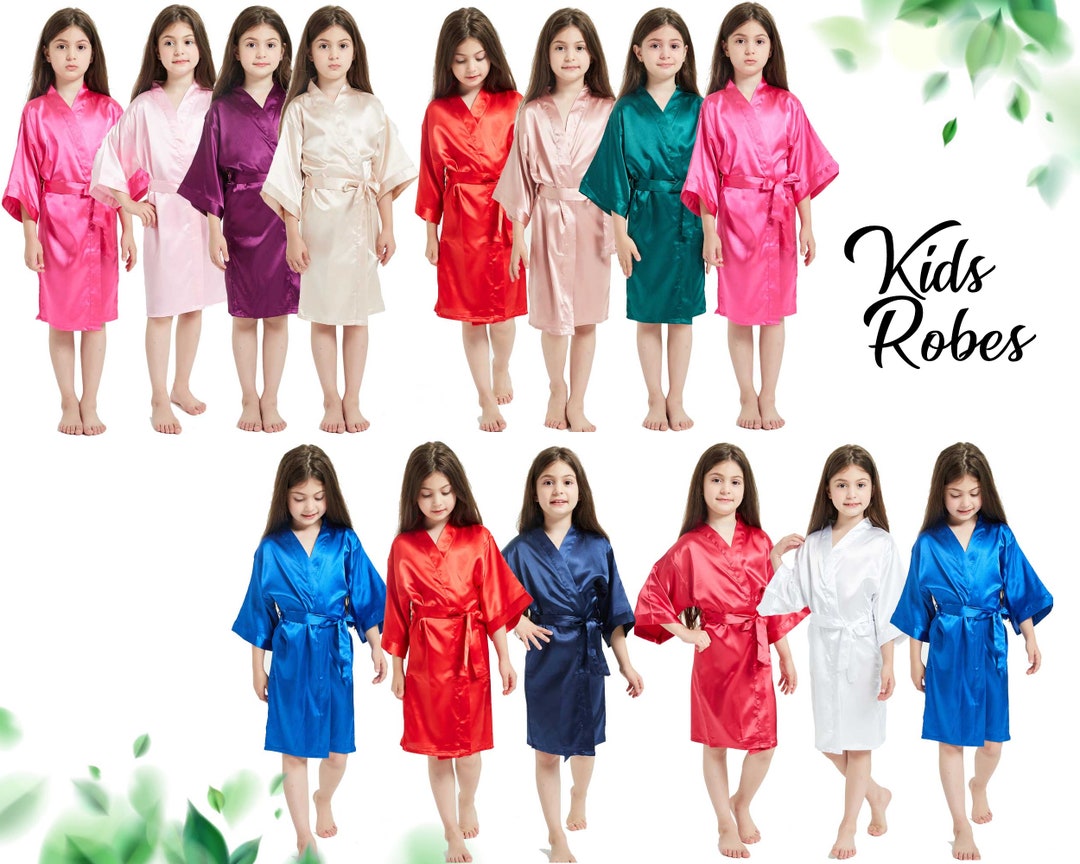 Kids Robes Flower Girl Robes Satin Robes Personalized Robes Bridal ...