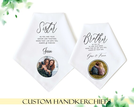 Custom Handkerchief Your Message Handkerchiefs Personalized - Etsy