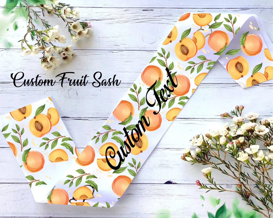 Fruit Sashes Theme Sash Personalized Print Sash Baby Shower - Etsy Hong ...