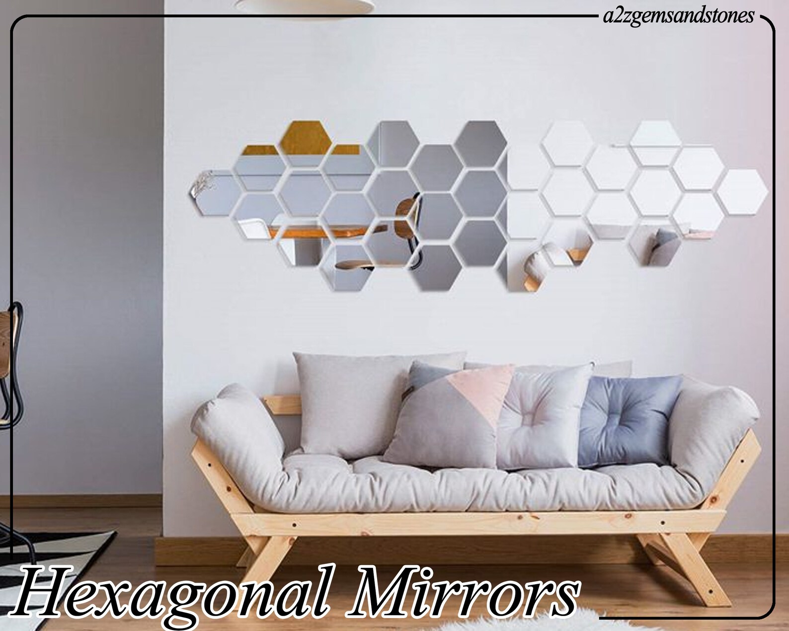 Hexagonal Mirror Set Wall Decor Mirrors Hexagon Acrylic Mirror - Etsy