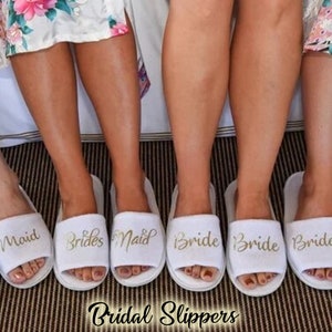 Custom Bridesmaid Slippers Personalized Spa Slippers House - Etsy