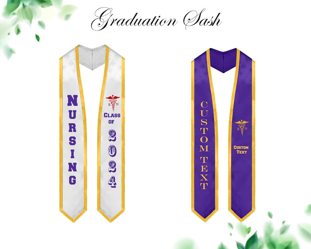 Custom Class of 2024 Sash Personalized Graduation Sash Custom ...