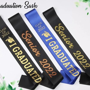 Personalized Senior Sash Custom Sash Grad Sash Customize Sash ...