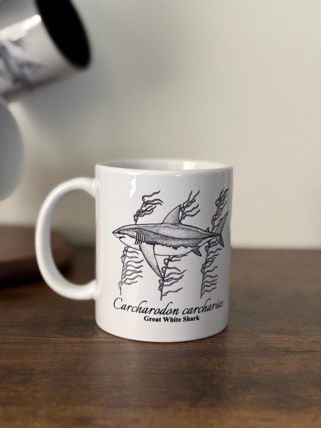 Great White Shark Mug - Original Stippling - Etsy