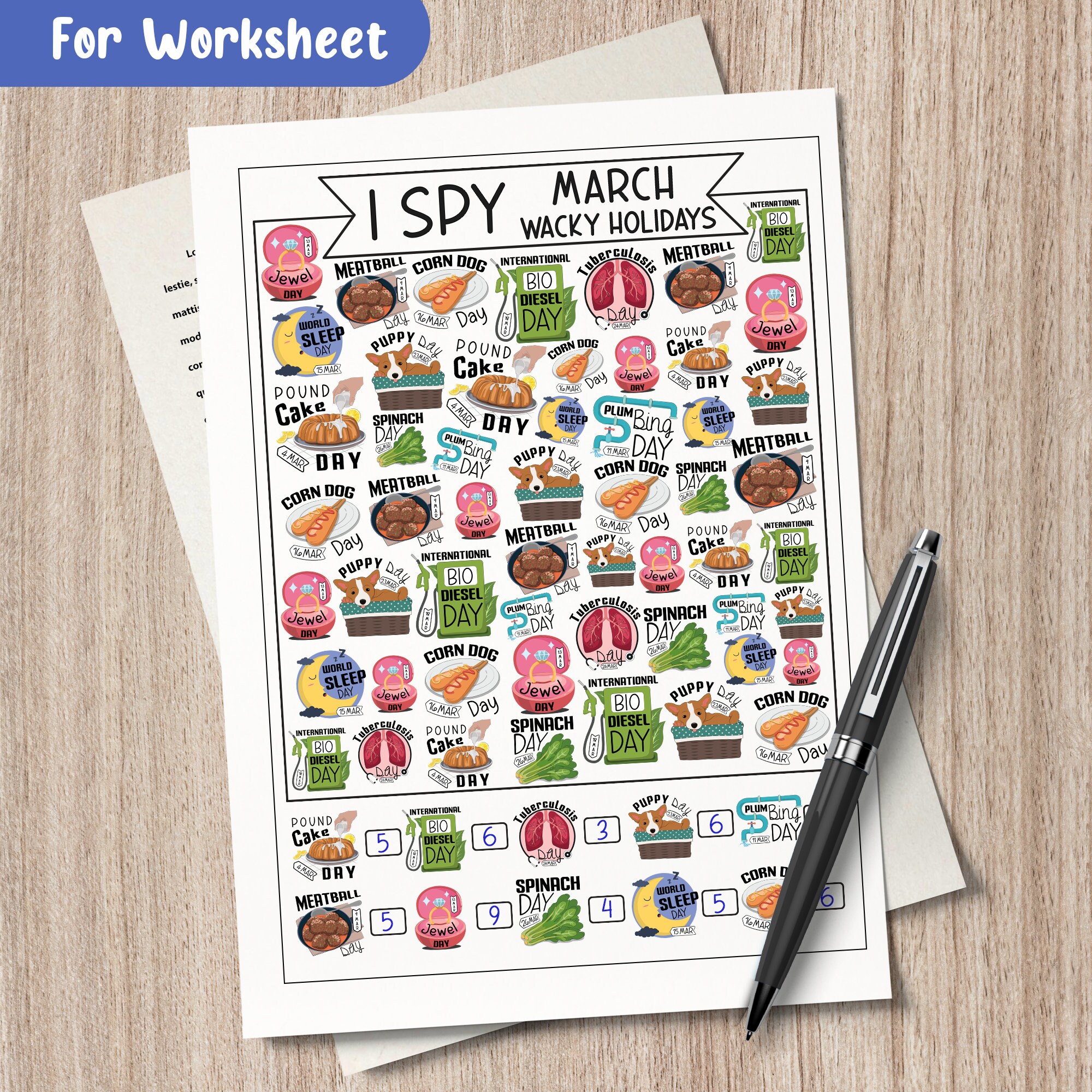 March Wacky Holidays Sticker, 25+ Png Funny Awareness Digital Planner ...