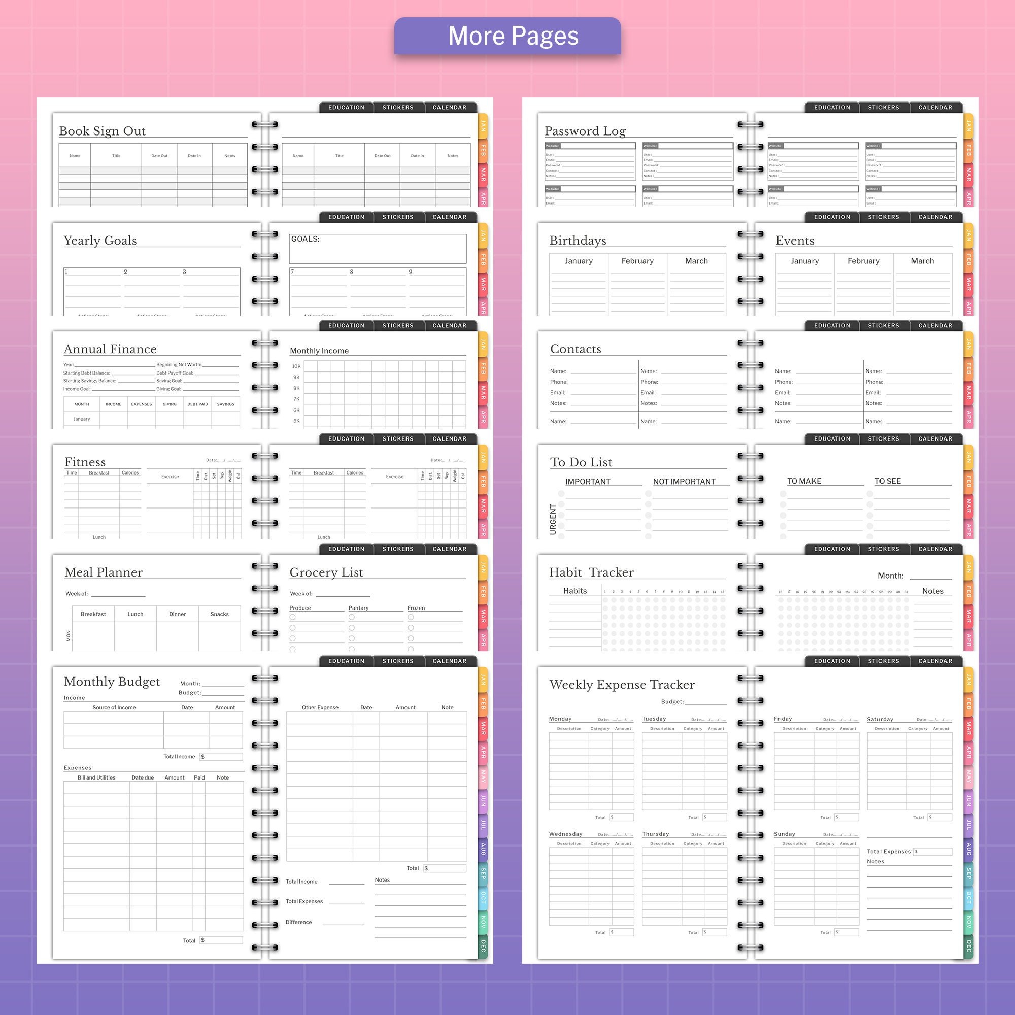 Pastel Student Life Digital Planner Goodnotes Android iPad | Etsy