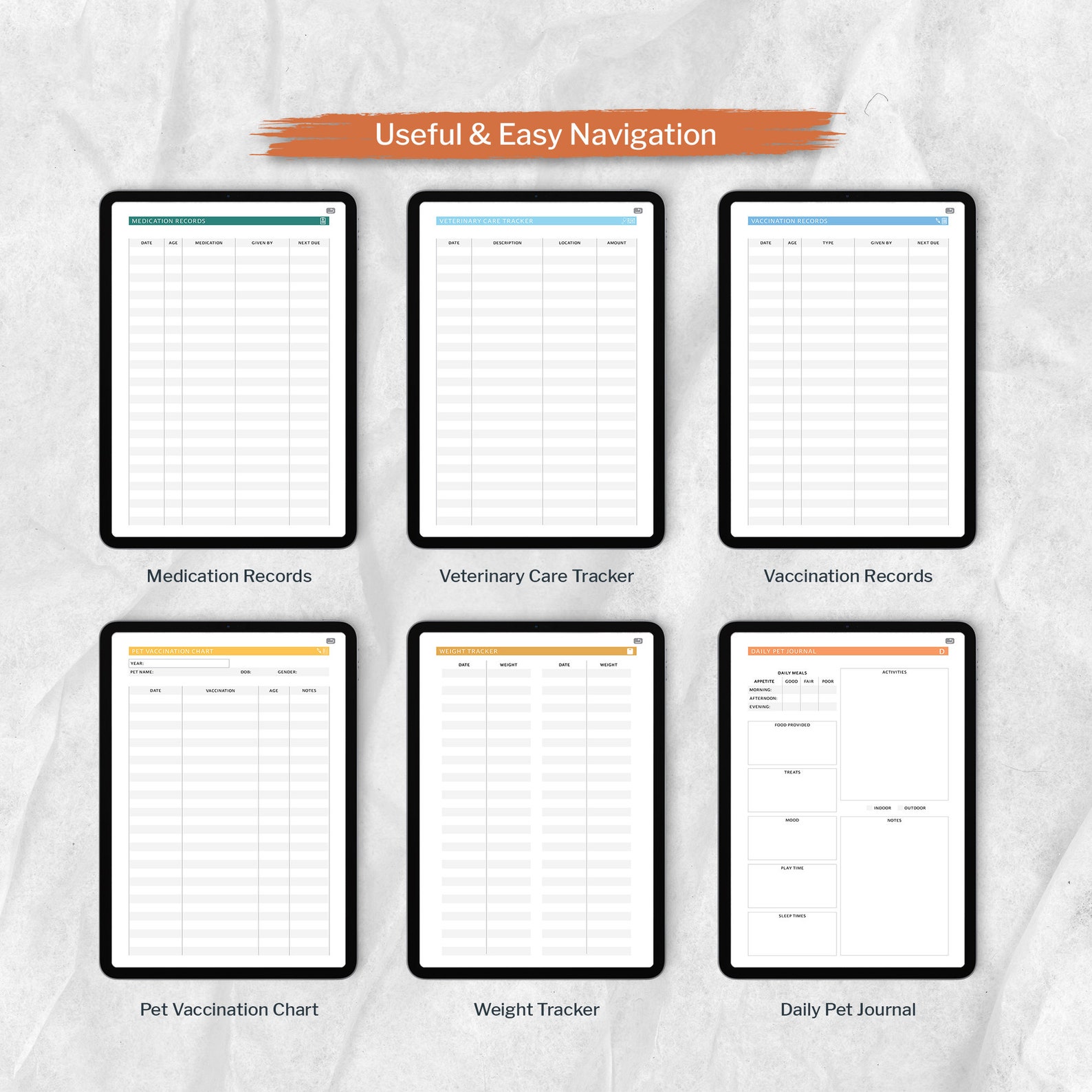Cat Digital Planner Cat Care Journal All-in-one Pet Tracker - Etsy