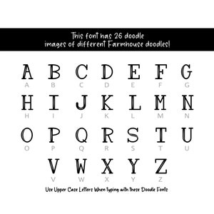 Farmhouse Cliparts and Fonts, Instant File Otf, Ttf Font Download ...
