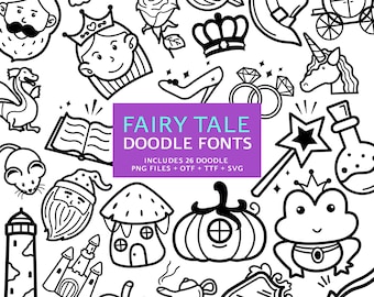 Emotion Doodle Fonts Instant File otf ttf Font Download | Etsy