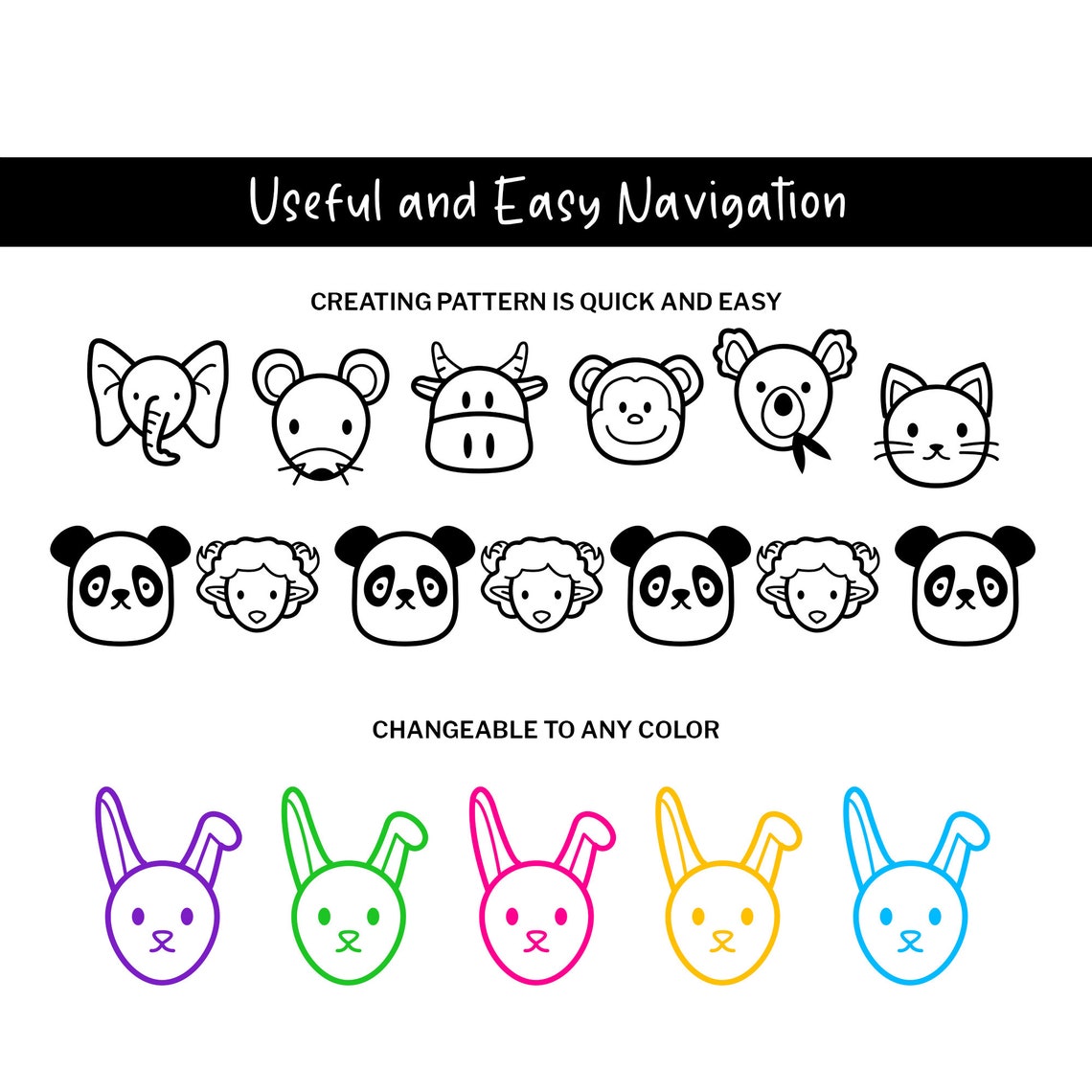 Animal Doodle Fonts, Instant File Otf, Ttf Font Download, Digital Font ...