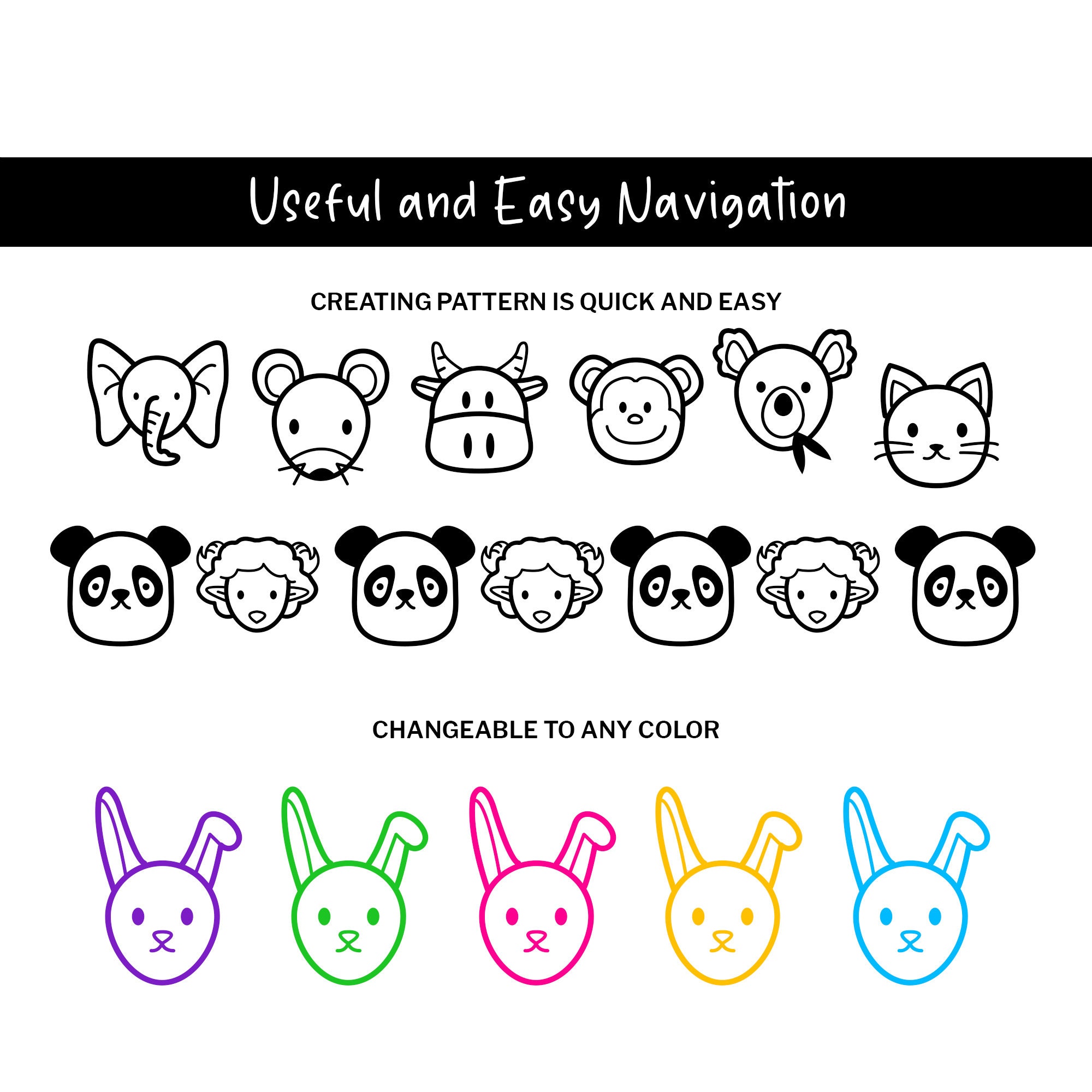 Animal Doodle Fonts, Instant File Otf, Ttf Font Download, Digital Font ...