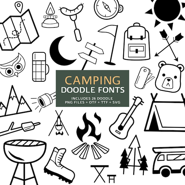 Camping Collage Pack - Etsy