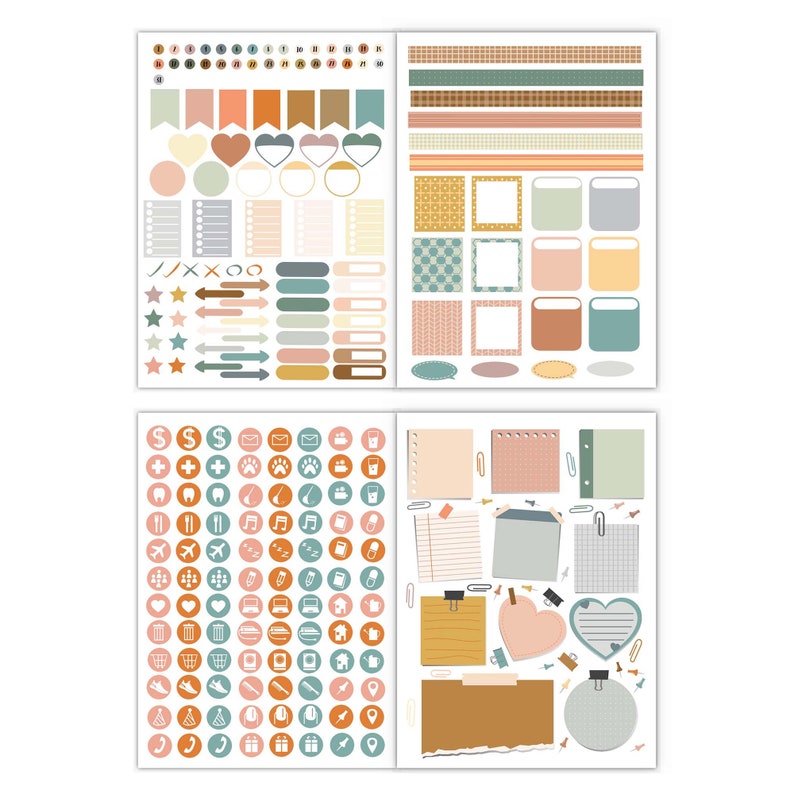 Holiday Digital Sticker Pack 300 Png Digital Planner - Etsy