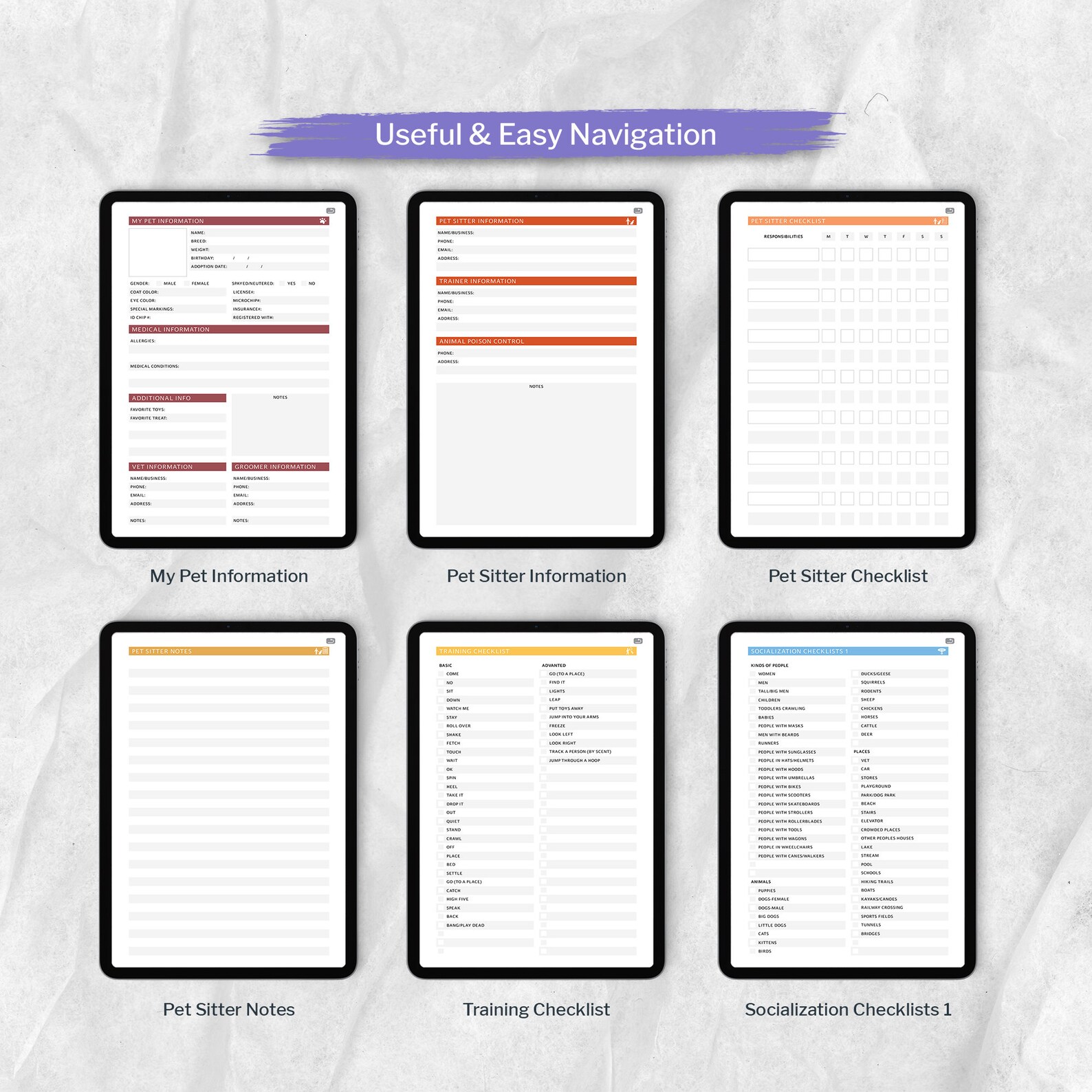 Digital Dog Planner, Dog Care Journal, All-in-one Pet Tracker, Digital ...