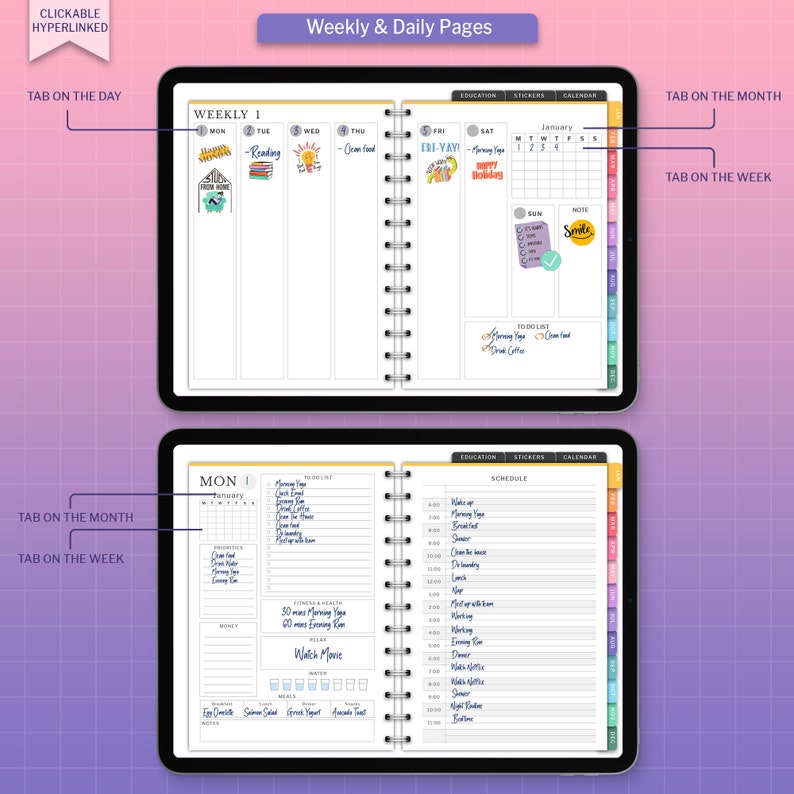 Pastel Student Life Digital Planner Goodnotes Android Ipad - Etsy