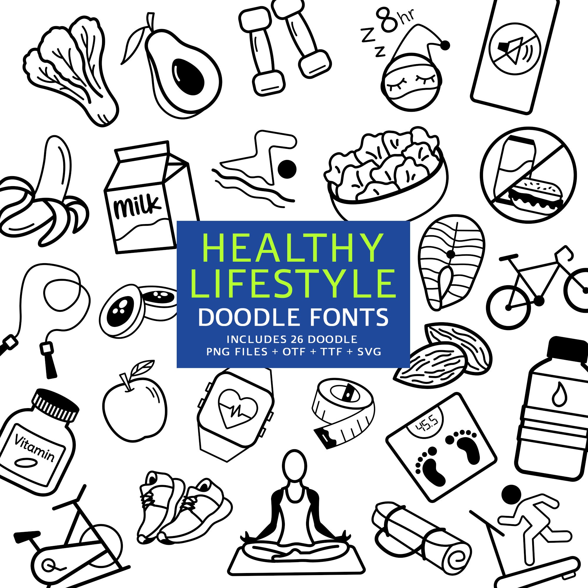 Healthy Lifestyle Drawings