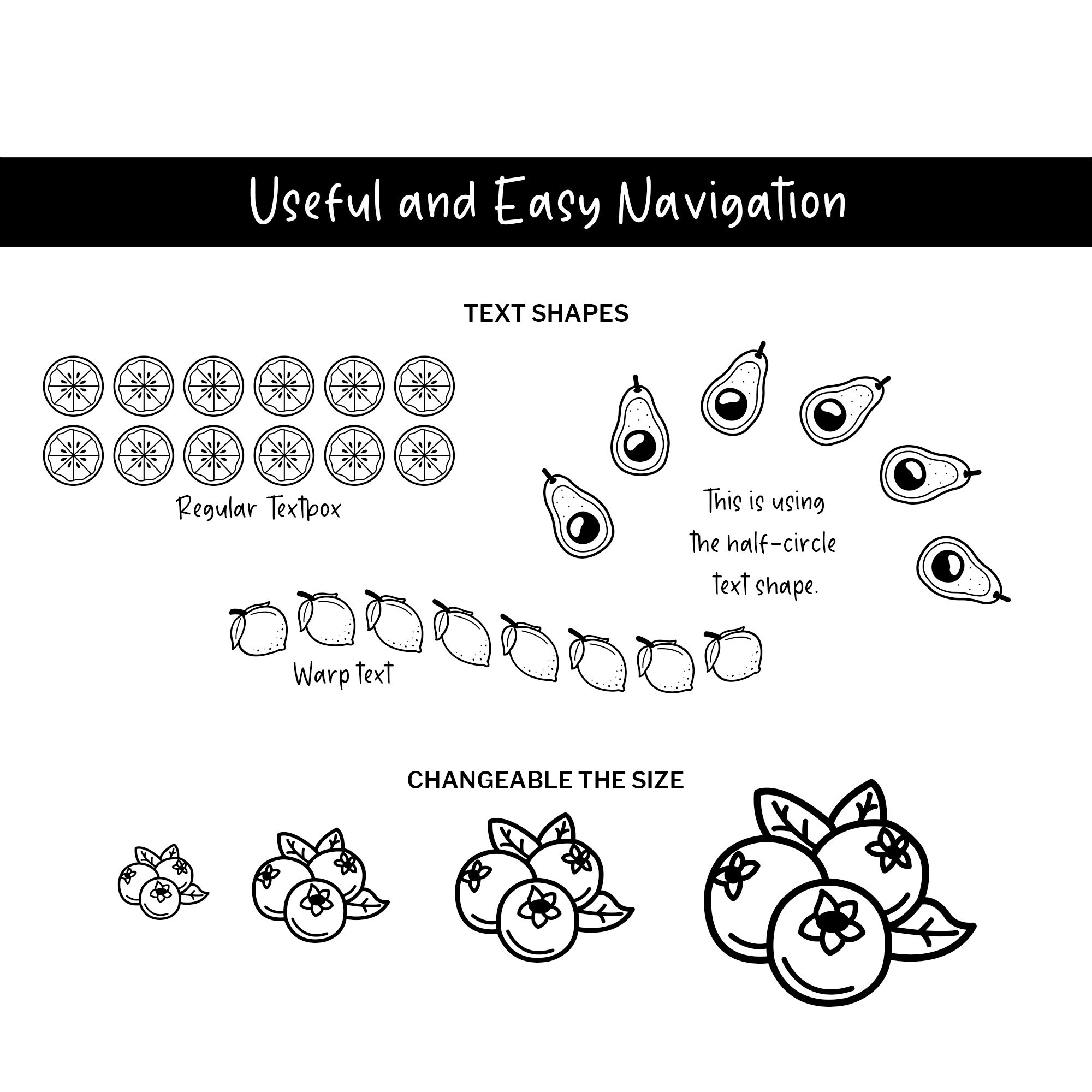 Fruit Doodle Fonts, Instant File Otf, Ttf Font Download, Digital Font ...