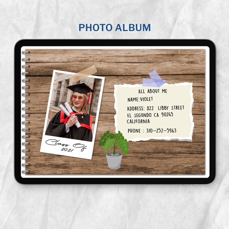 Graduation Digital Photo Album, Scrapbook Journal Album, Goodnotes ...