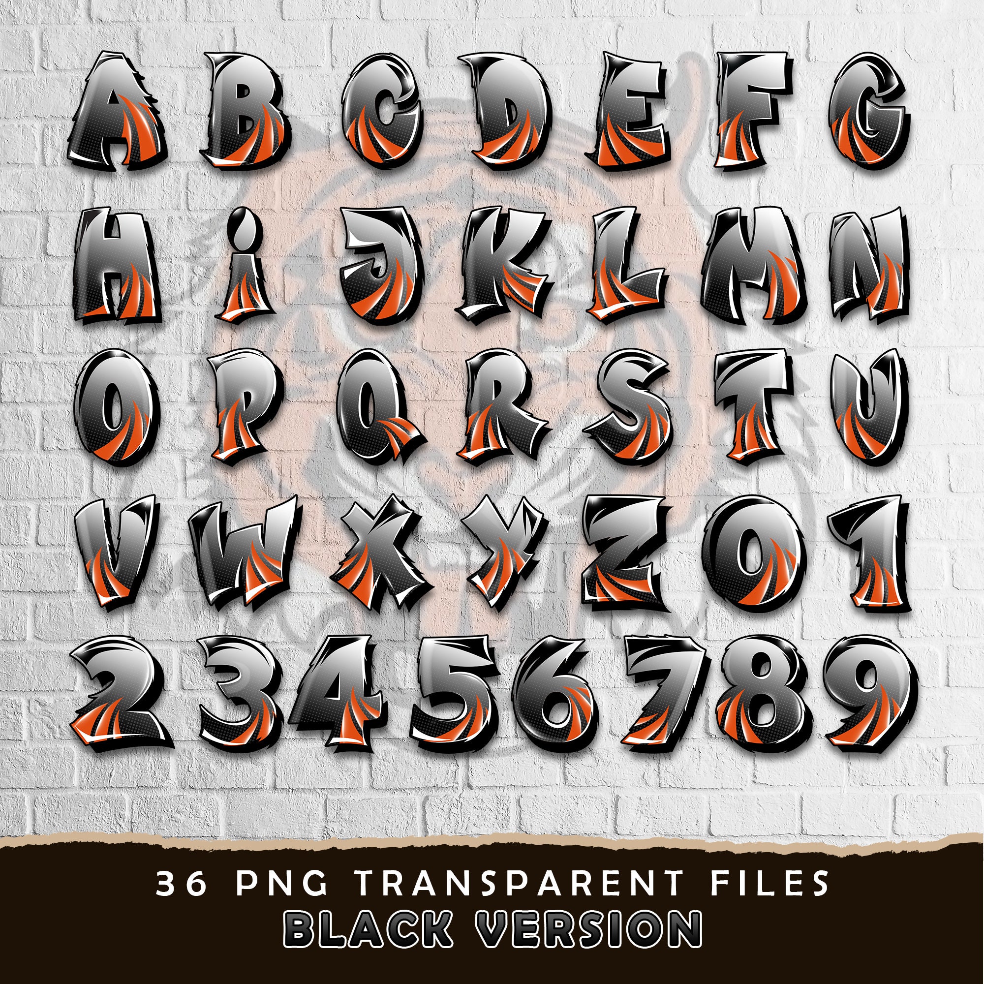 Bengal Boy Graffiti Street Alphabet Font, 81 PNG Transparent Files ...