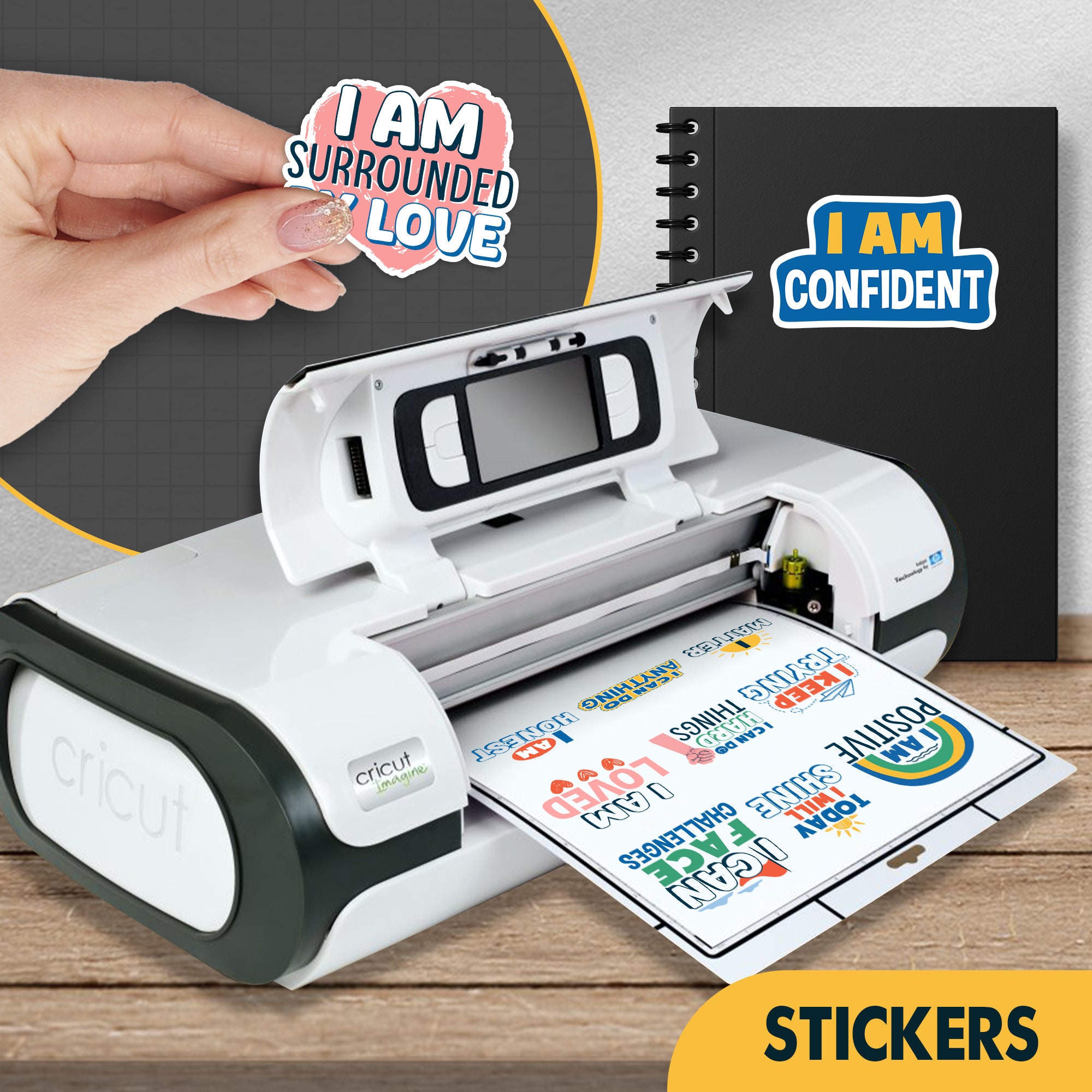 50 Teen Kids Self-esteem Quotes SVG Bundle, Colorful and Black Version ...