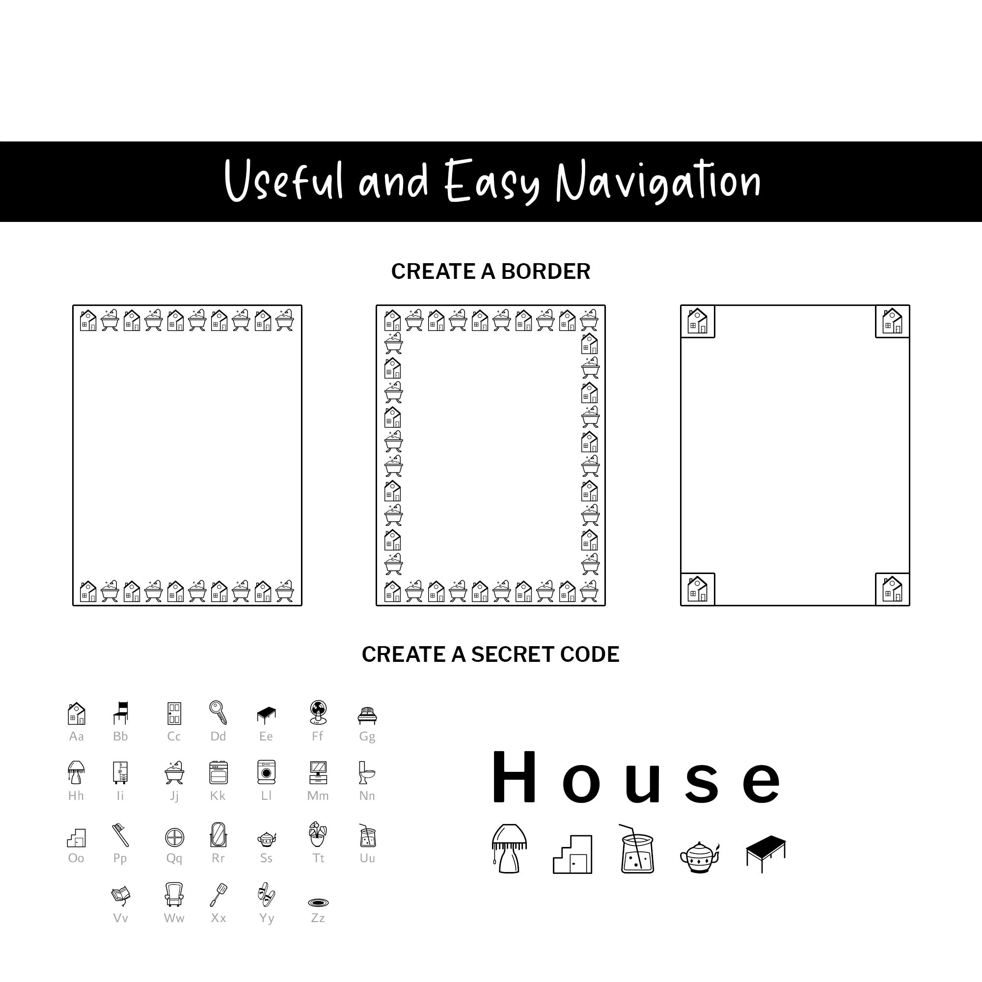 House Doodle Fonts, Instant File Otf, Ttf Font Download, Digital Font ...