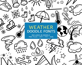 Emotion Doodle Fonts Instant File otf ttf Font Download | Etsy