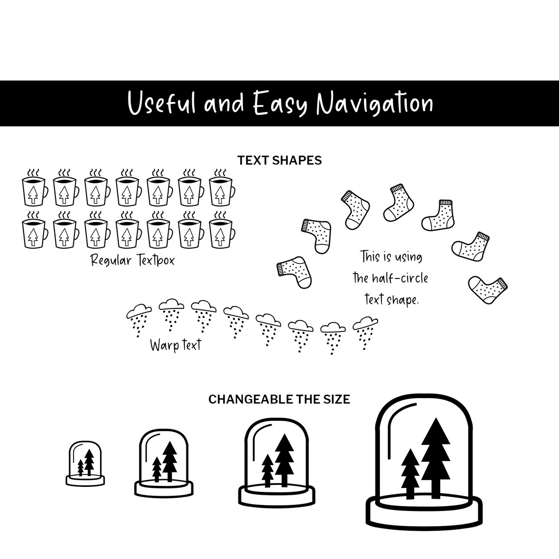 Winter Doodle Fonts, Instant File Otf, Ttf Font Download, Digital ...