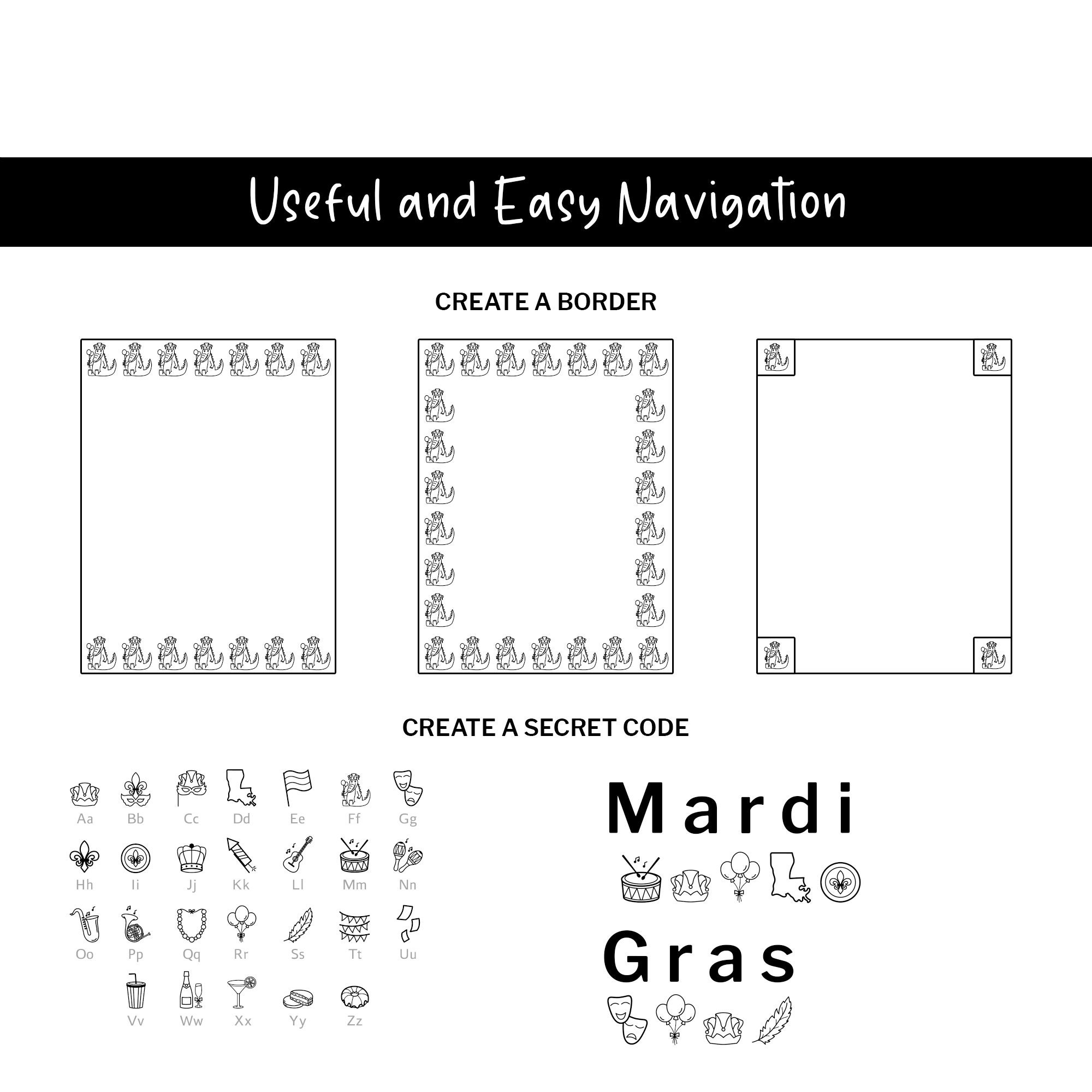Mardi Gras Doodle Fonts, Instant File Otf, Ttf Font Download, Digital ...