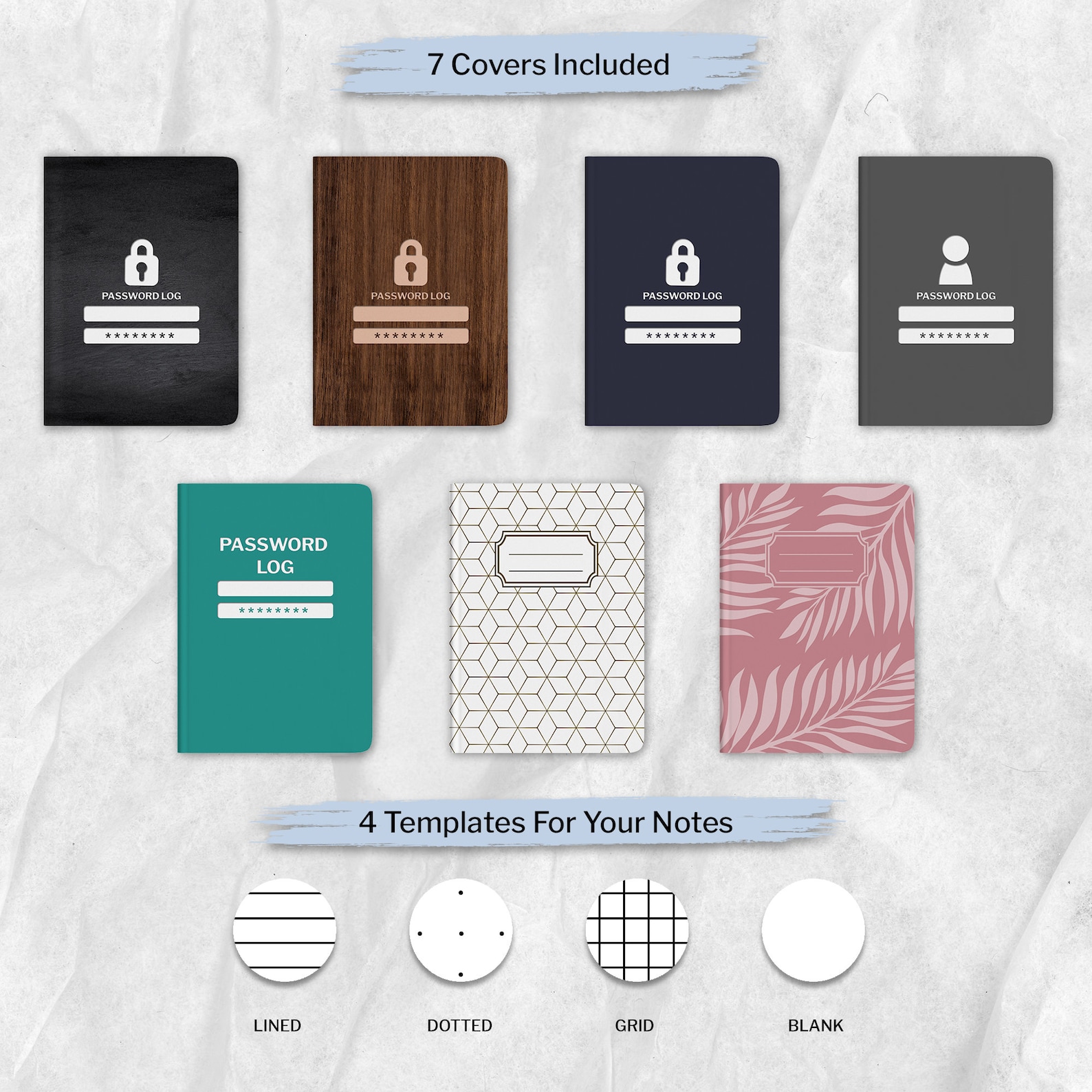 Digital Password Log, Password Logbook Keeper, Password Tracker ...